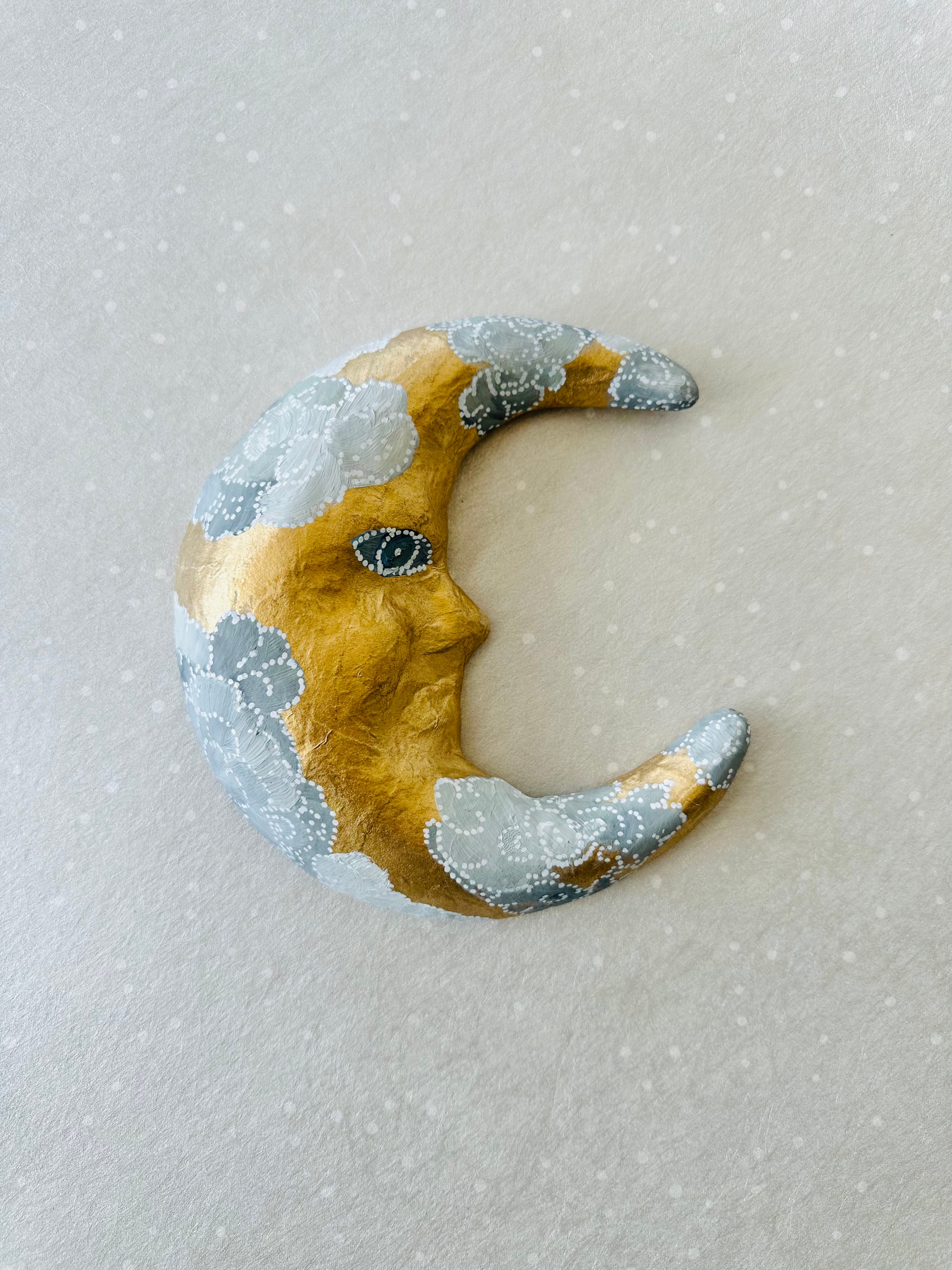 Painted Paper Mache Crescent Moon – Colette Cosentino Atelier + Gallery